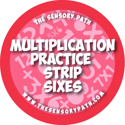 Multiplication Practice Strip 6's Sensory Path™ Element - The Sensory Path