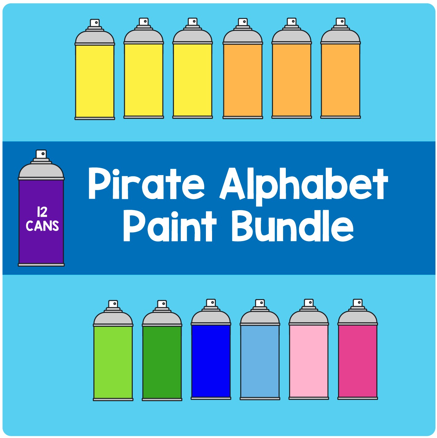 Paint Bundle - Pirate Alphabet Paint Bundle - The Sensory Path